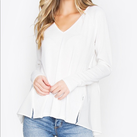 Tops | Eliza White Lace Detail Top | Poshmark